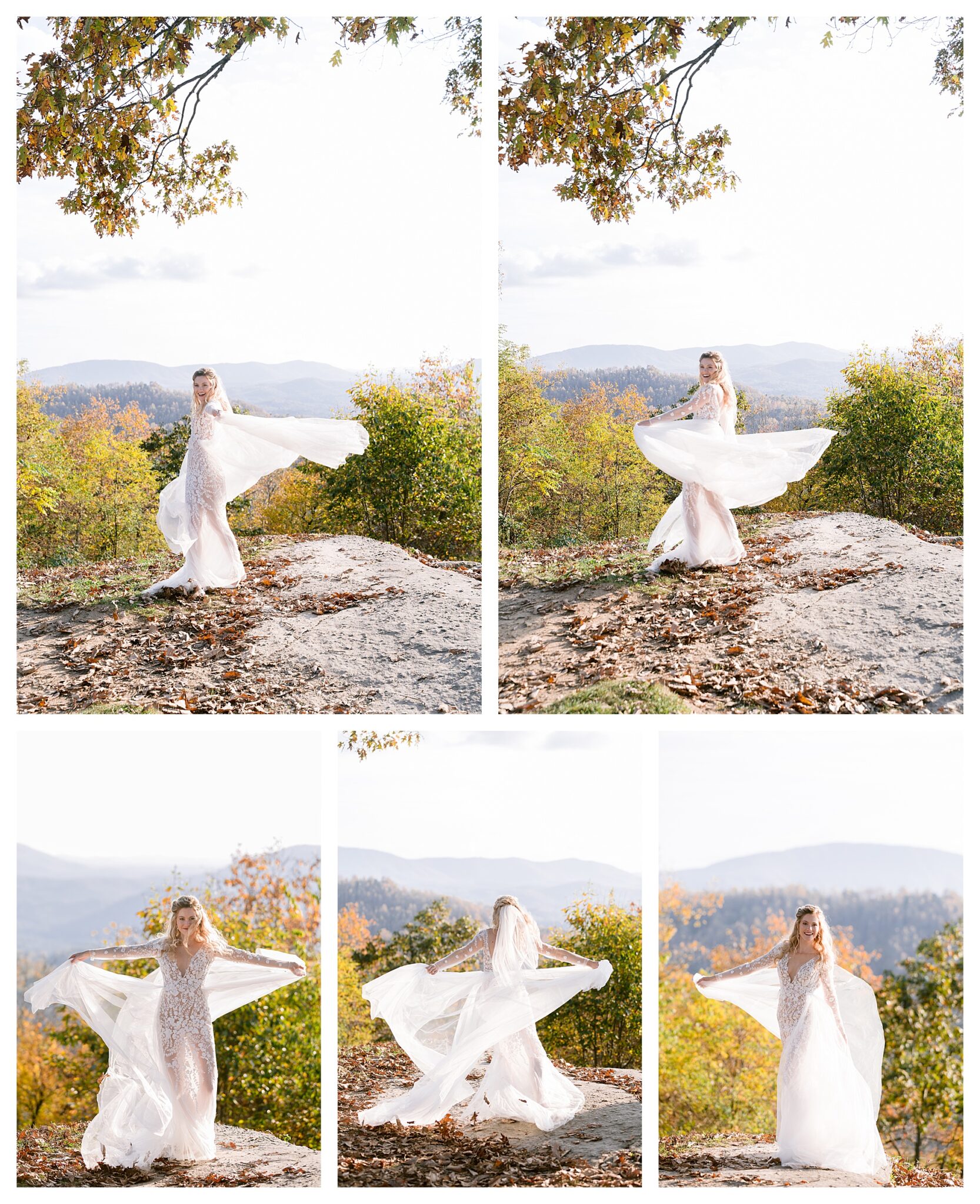 Fall Elopement at Jump Off Rock with their Immediate Family | Asheville ...