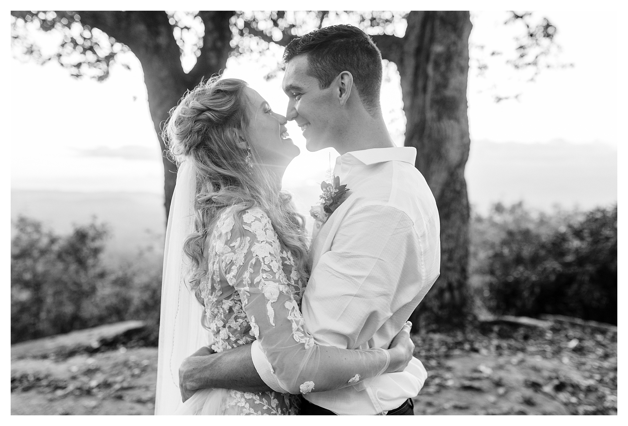 Fall Elopement at Jump Off Rock with their Immediate Family | Asheville ...